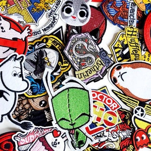 Popular Movies and Cartoons Embroidered Iron on Patches 10pcs - Etsy