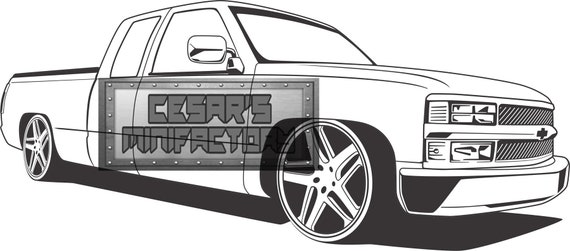 Lowered Chevy Truck SVG | Etsy