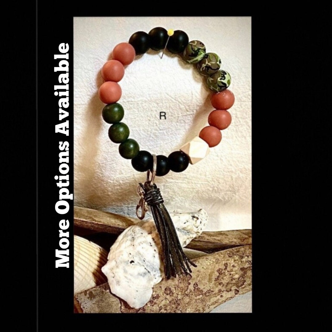 Keychain Wristlet, Knotted Leather, Fashion Keychain, Bohemian Beach ...