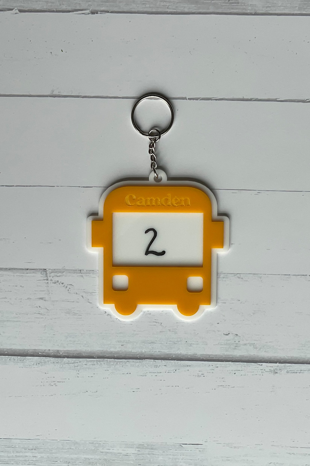 Personalized Engraved Bus Keychain Bus Backpack Tag Reusable - Etsy