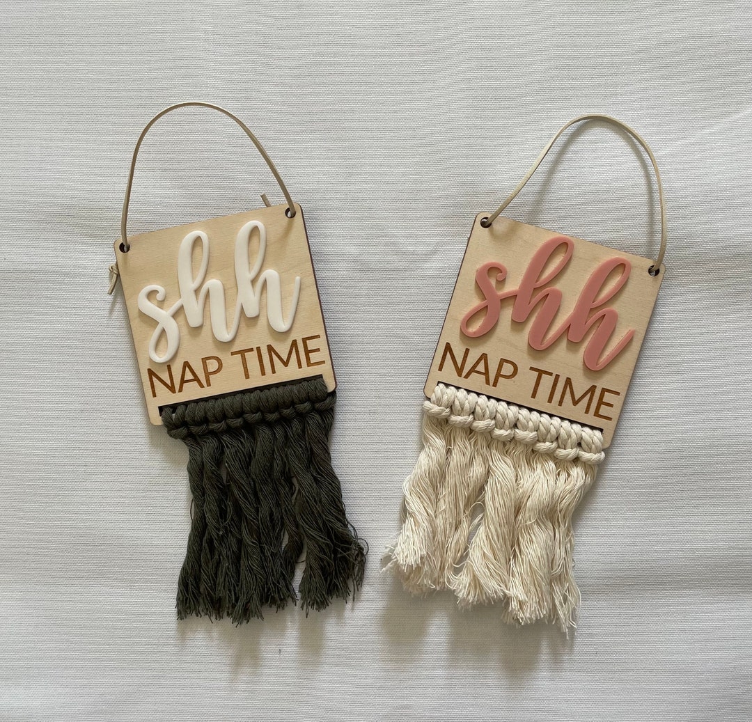 Shh Nap Time Door Sign - Etsy