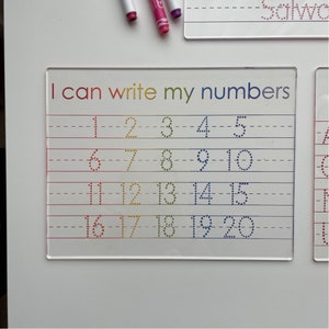 Customizable Children Acrylic Learning Boards Dry Erase Alphabet ...