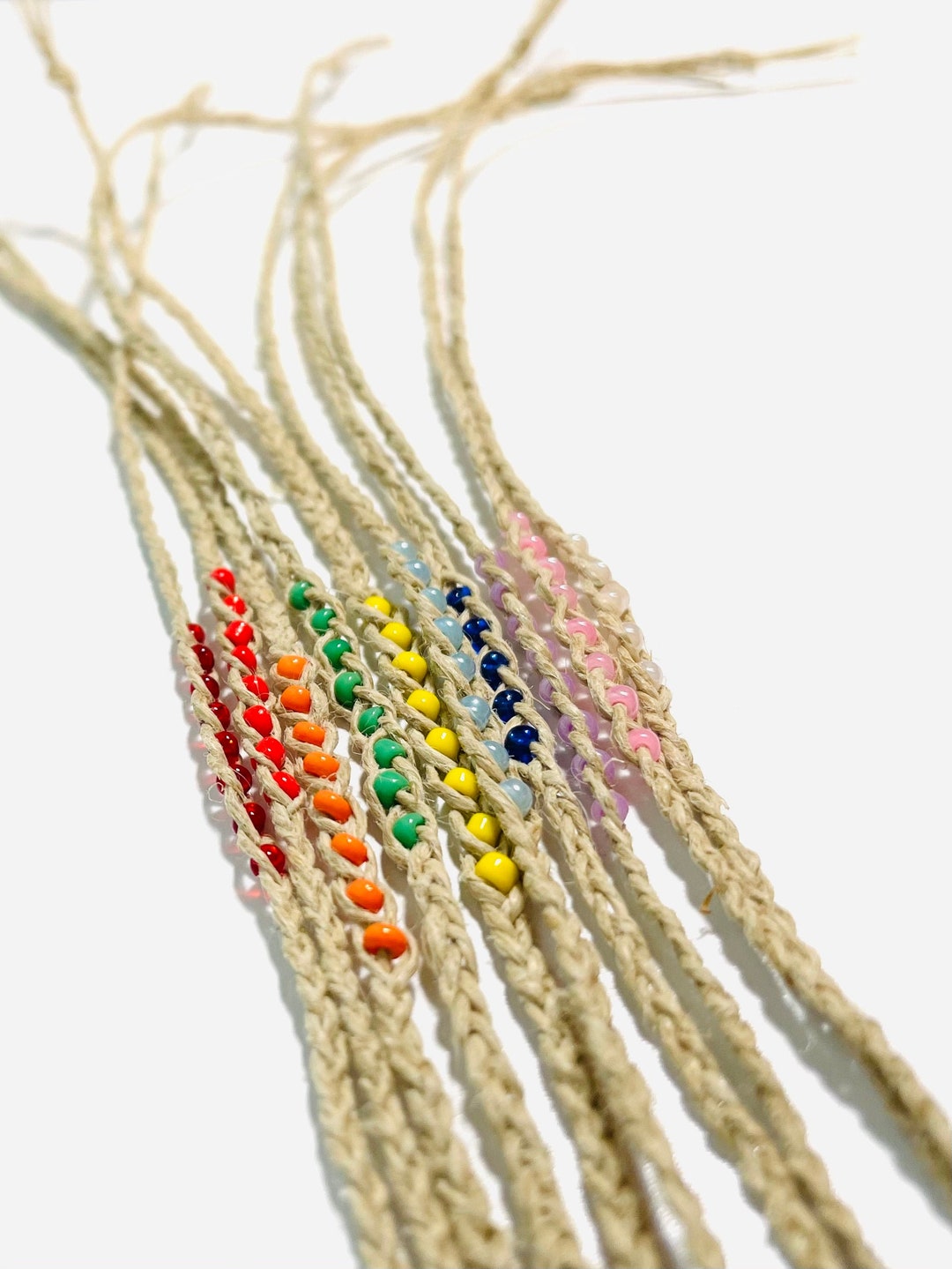 Braided Hemp Wish Bracelet - Etsy