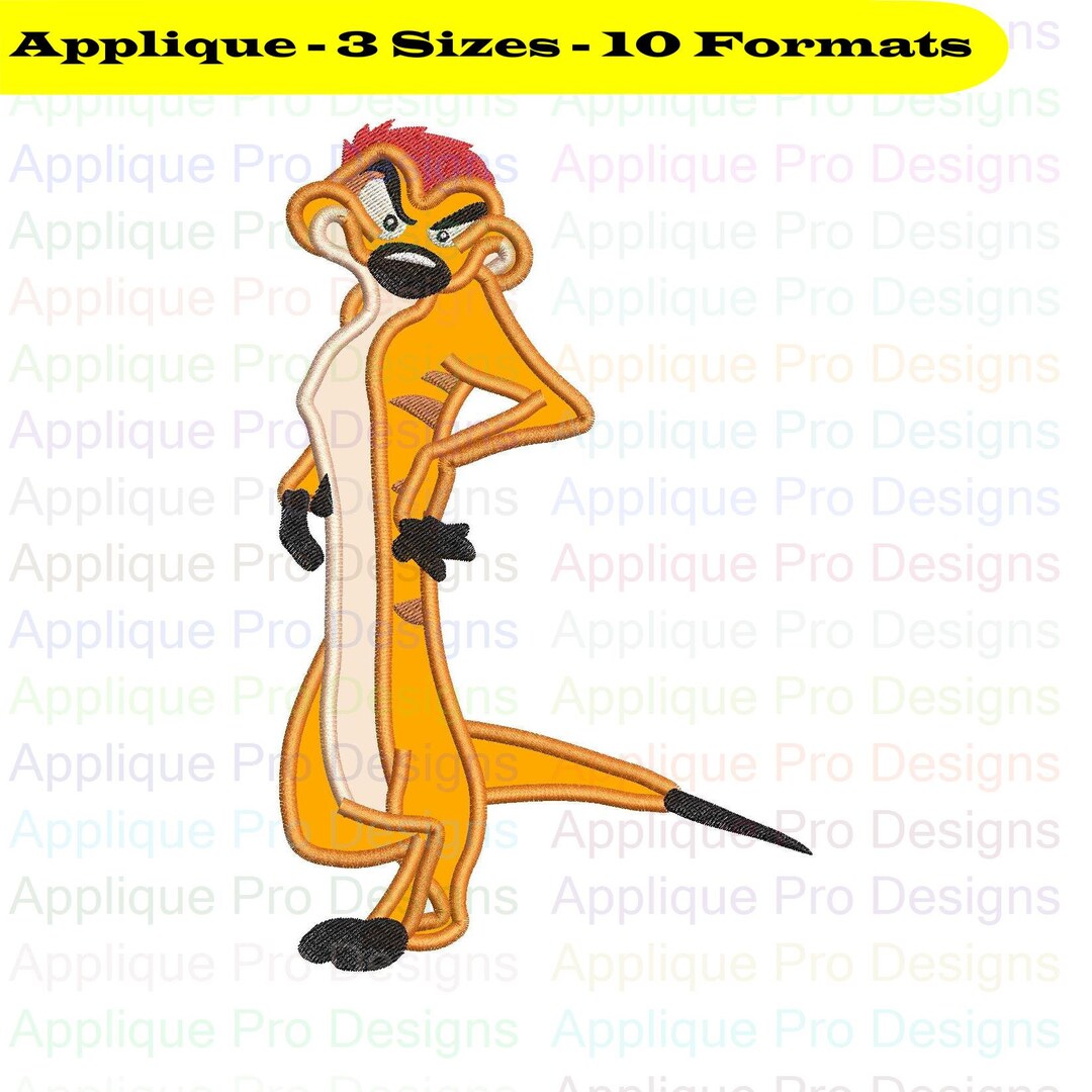 Timon Standing Up Timon And Pumbaa Applikation Design 3 Größen 10 ...