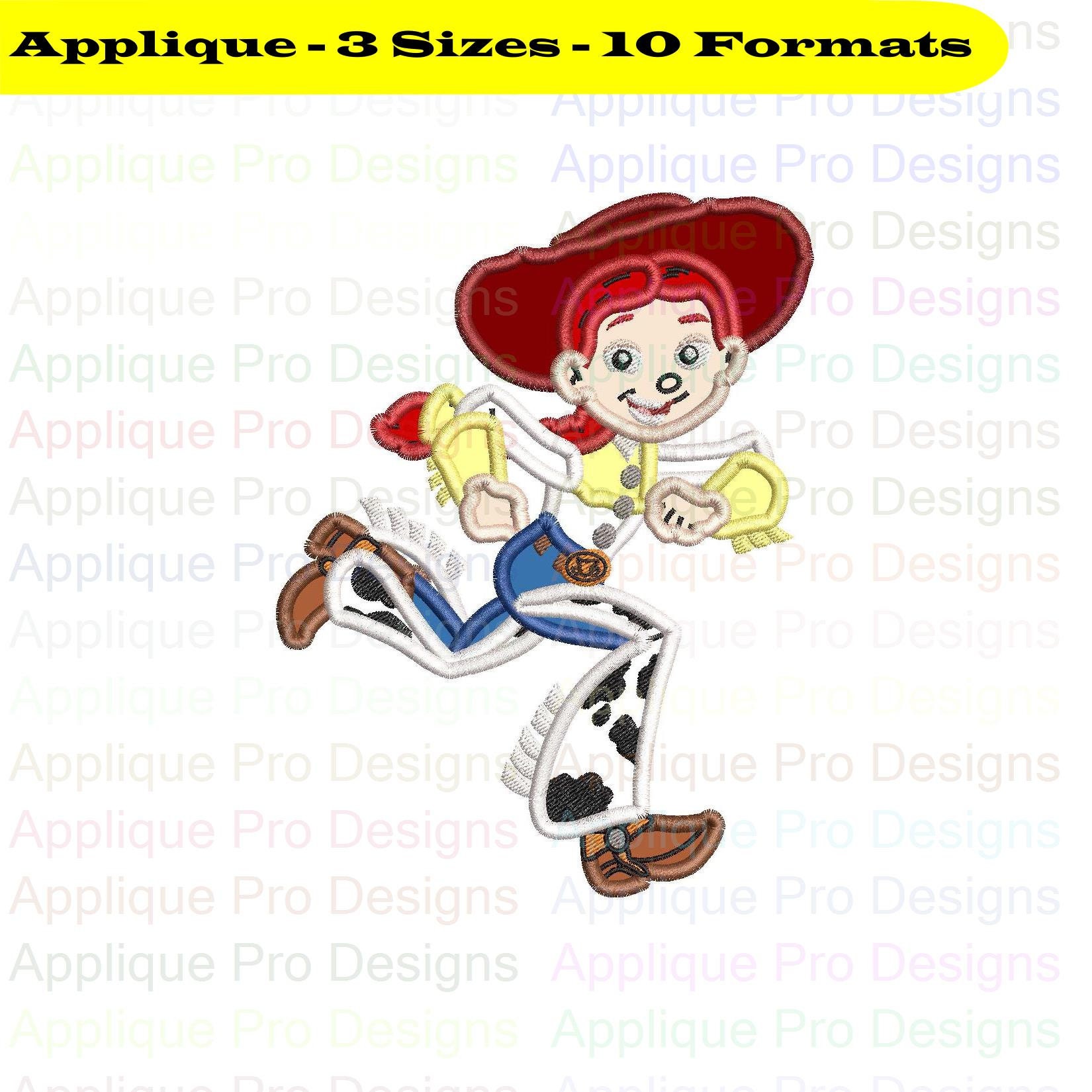 Jessie Running Toy Story Applique Design 3 Sizes - 10 Formats - Instant ...