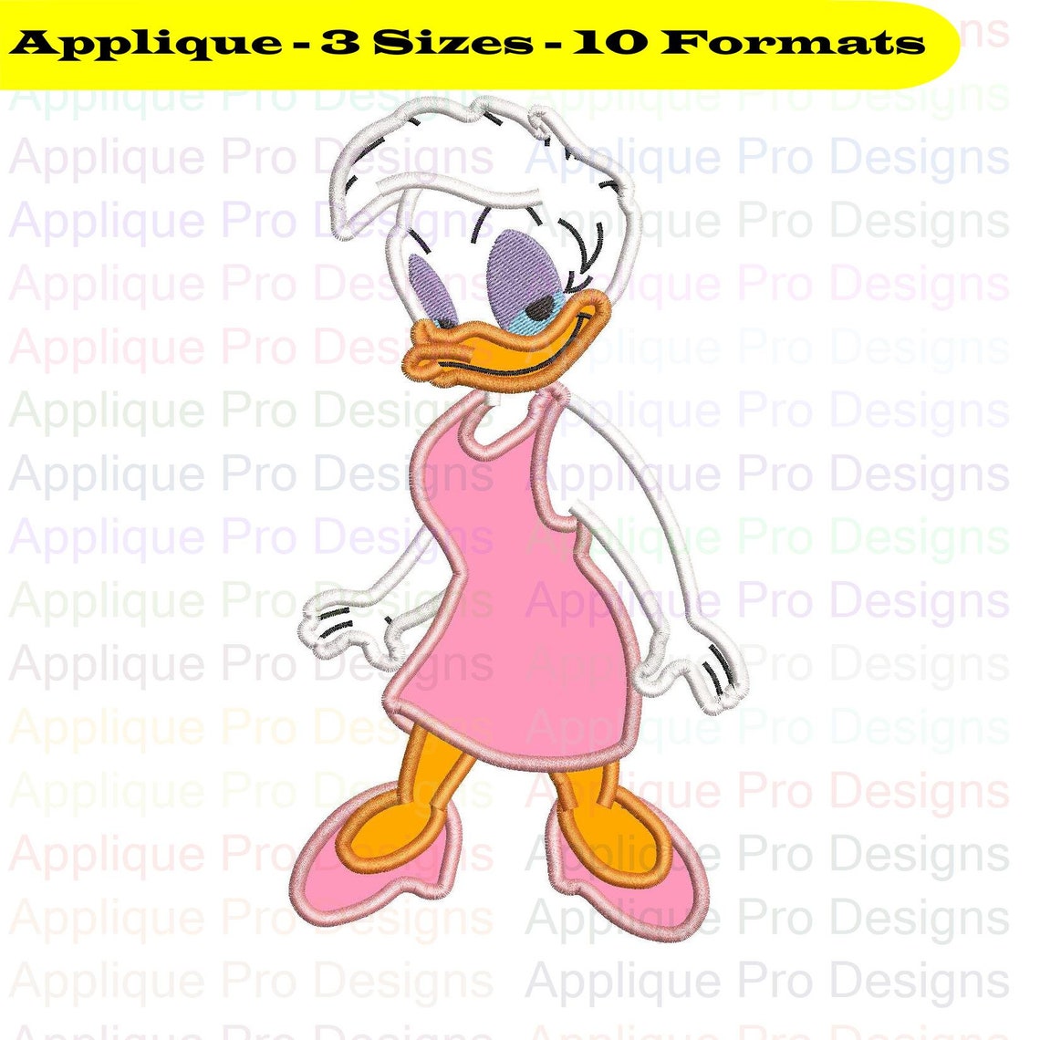 Daisy Duck Quack Pack Applique Design 3 Sizes 10 Formats - Etsy UK