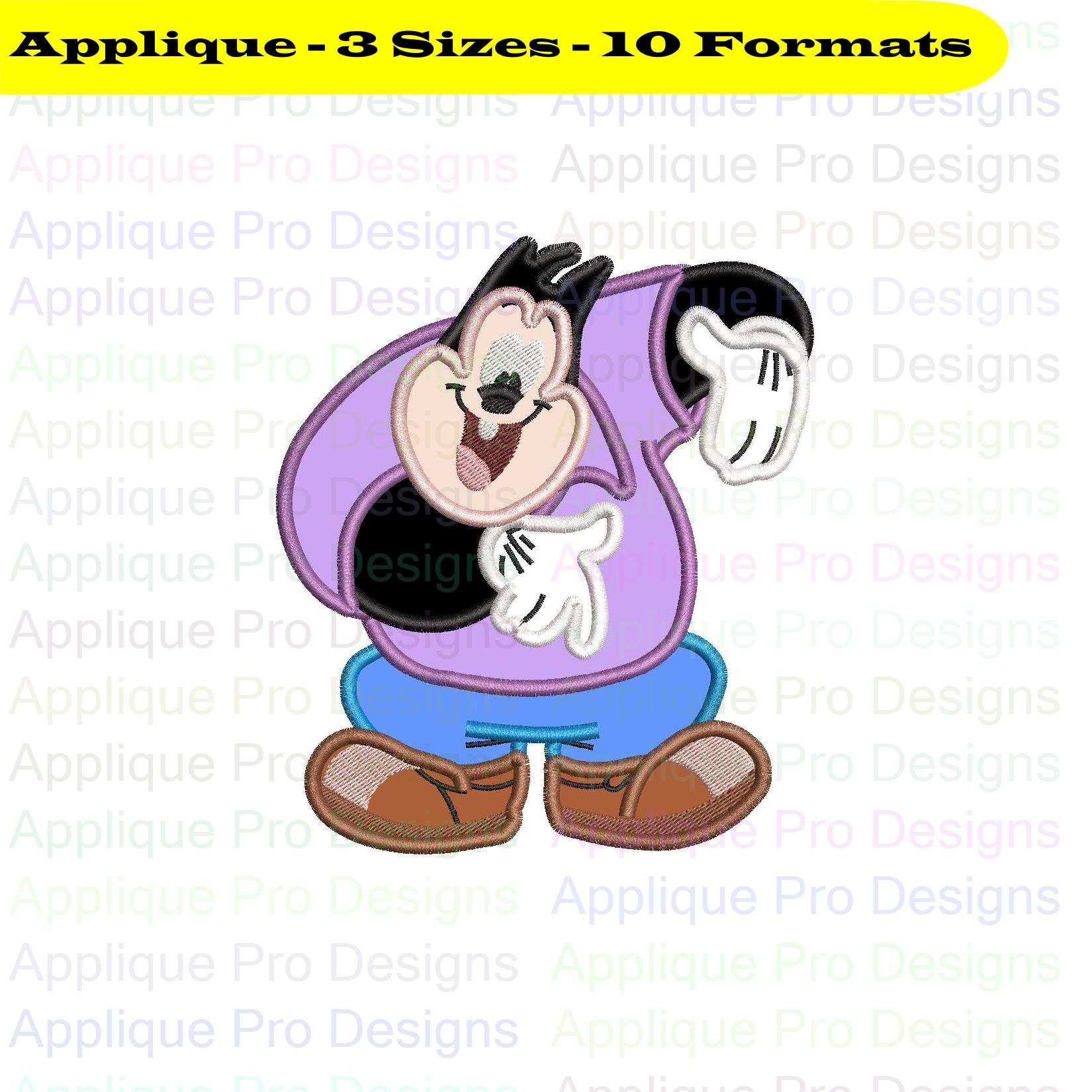 PJ Goof Troop Applique Design 3 Sizes 10 Formats Instant - Etsy UK