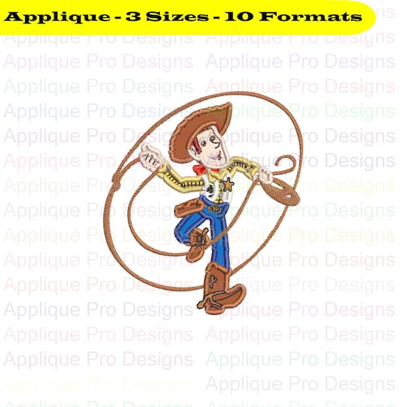 Woody Lasso Toy Story Applique Design 3 Sizes 10 Formats - Etsy