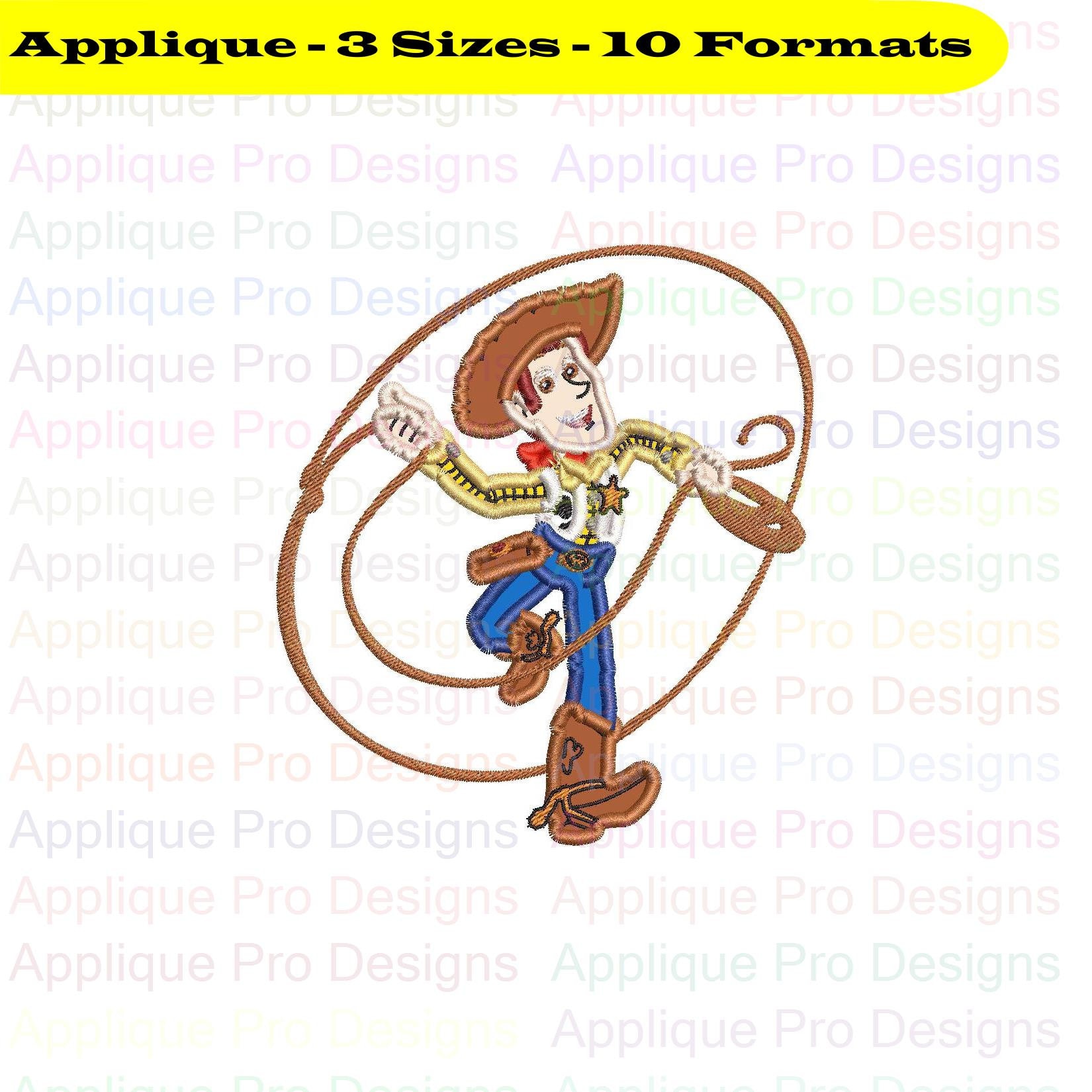Woody Lasso Toy Story Applique Design 3 Sizes - 10 Formats - Instant ...