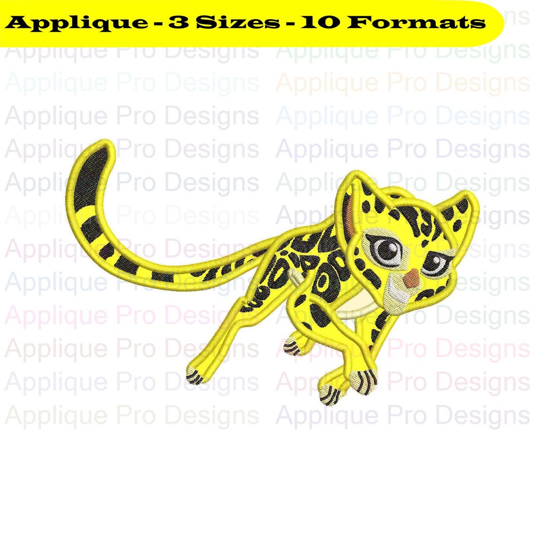 Fuli the Lion Guard 3 Applique Design 3 Sizes - 10 Formats - Instant ...