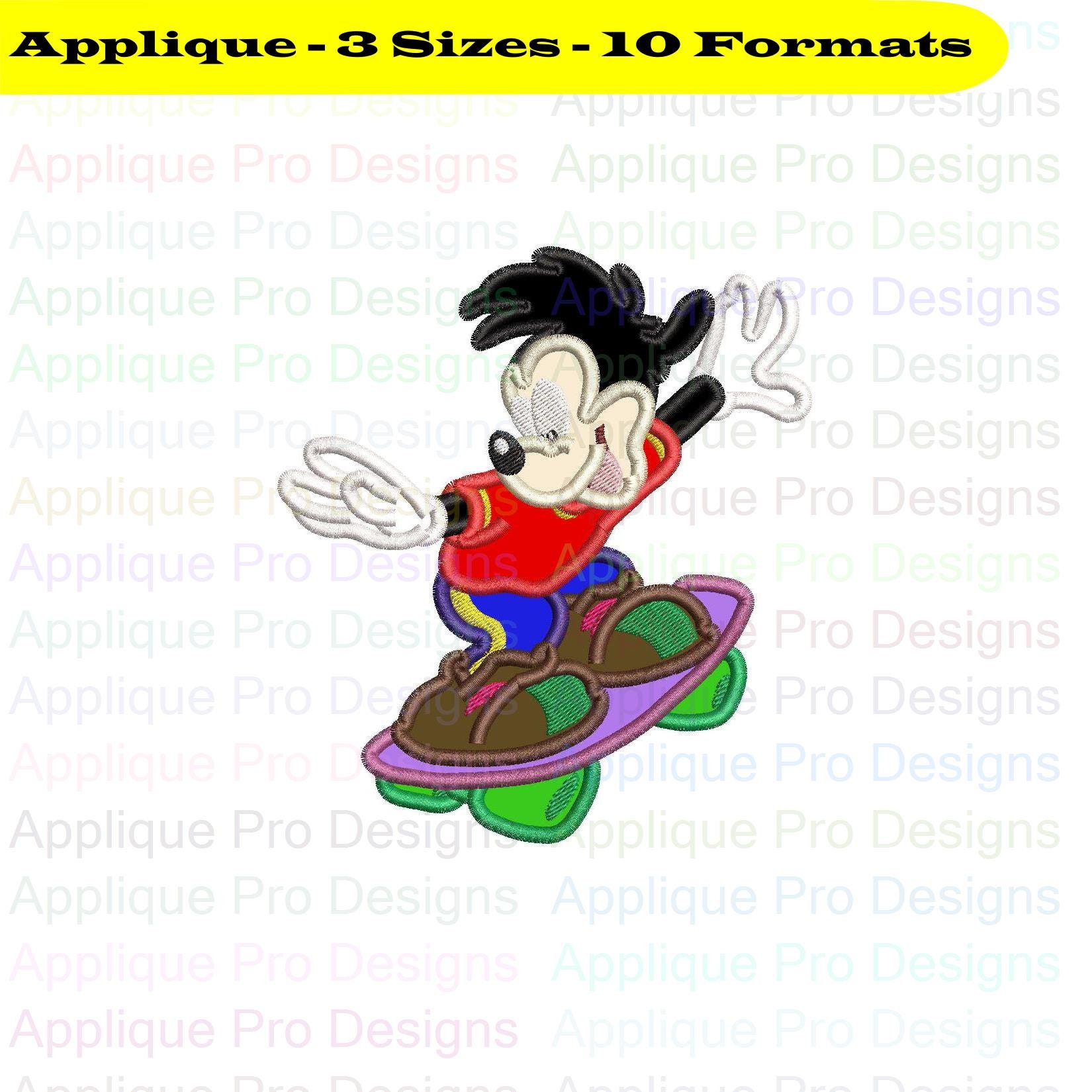 Max Baby Skateboarding Goof Troop 2 Applique Design 3 Sizes - Etsy