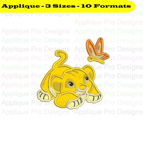 Lion King Baby Simba Digital Embroidery Machine Applique - Etsy