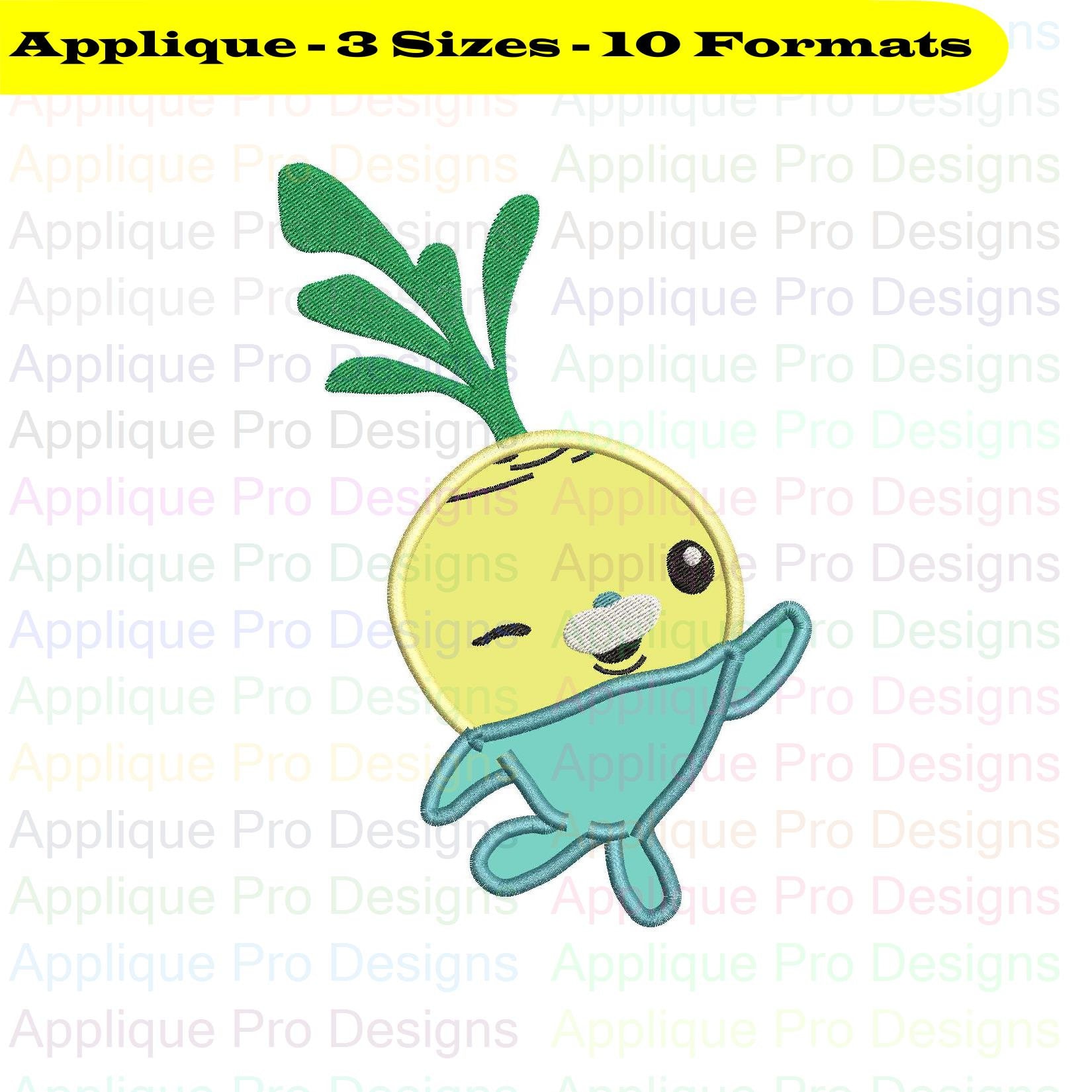 Tunip The Octonauts Applique Design 3 Sizes 10 Formats Instant Download Etsy