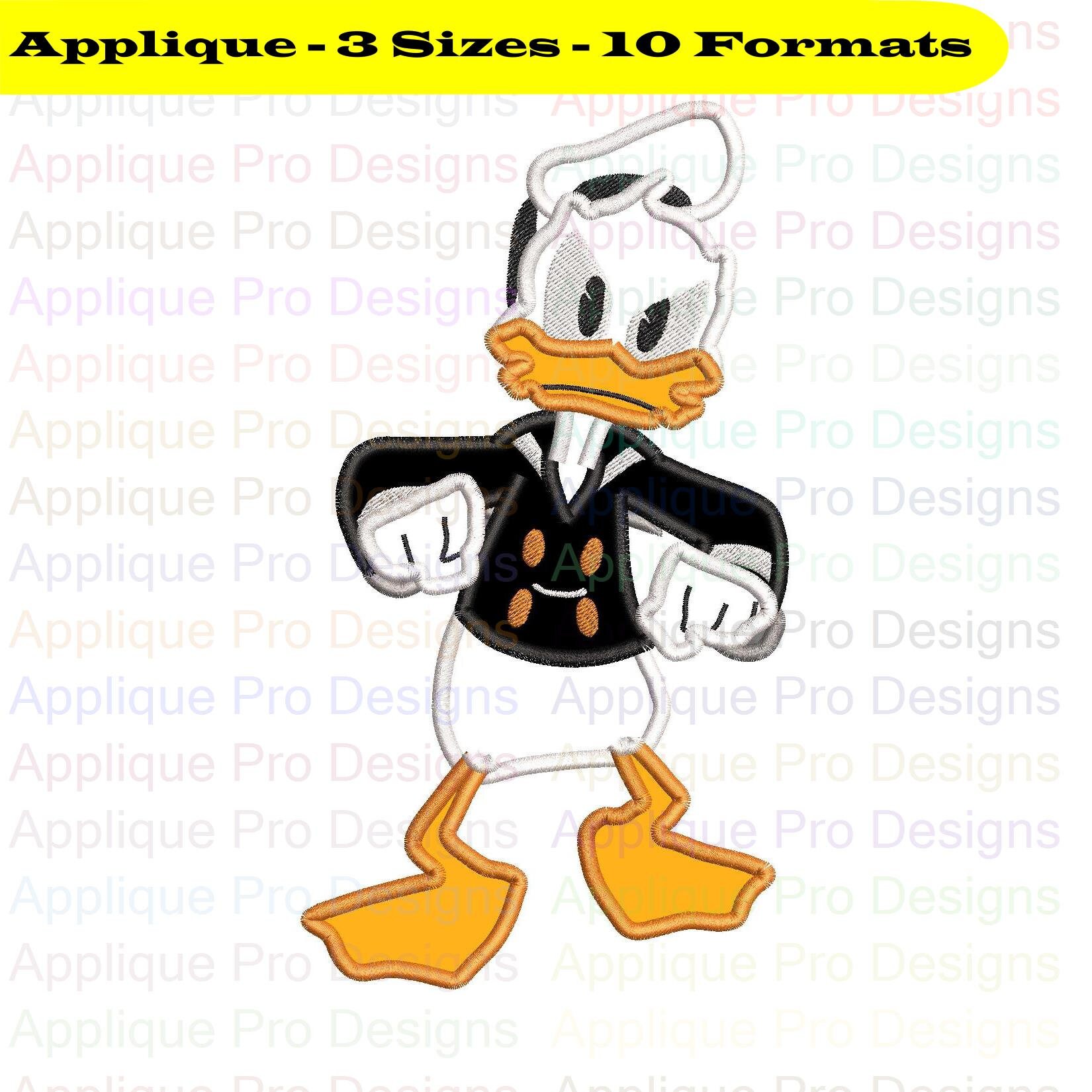Donald Duck Ducktales Applique Design 3 Sizes 10 Formats - Etsy