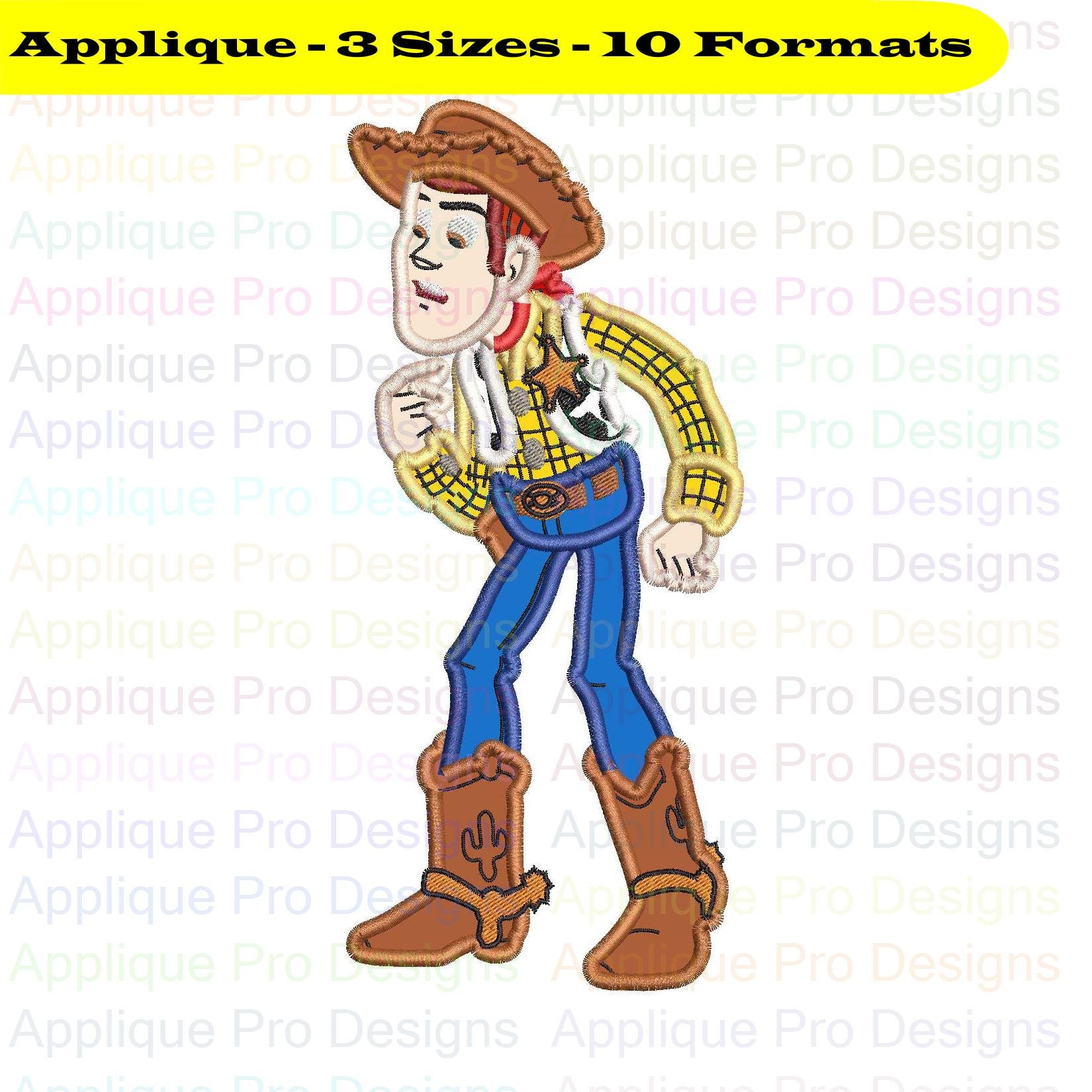 Woody Thinking Toy Story Applique Design 3 Tamaños 10 Formatos Descarga ...
