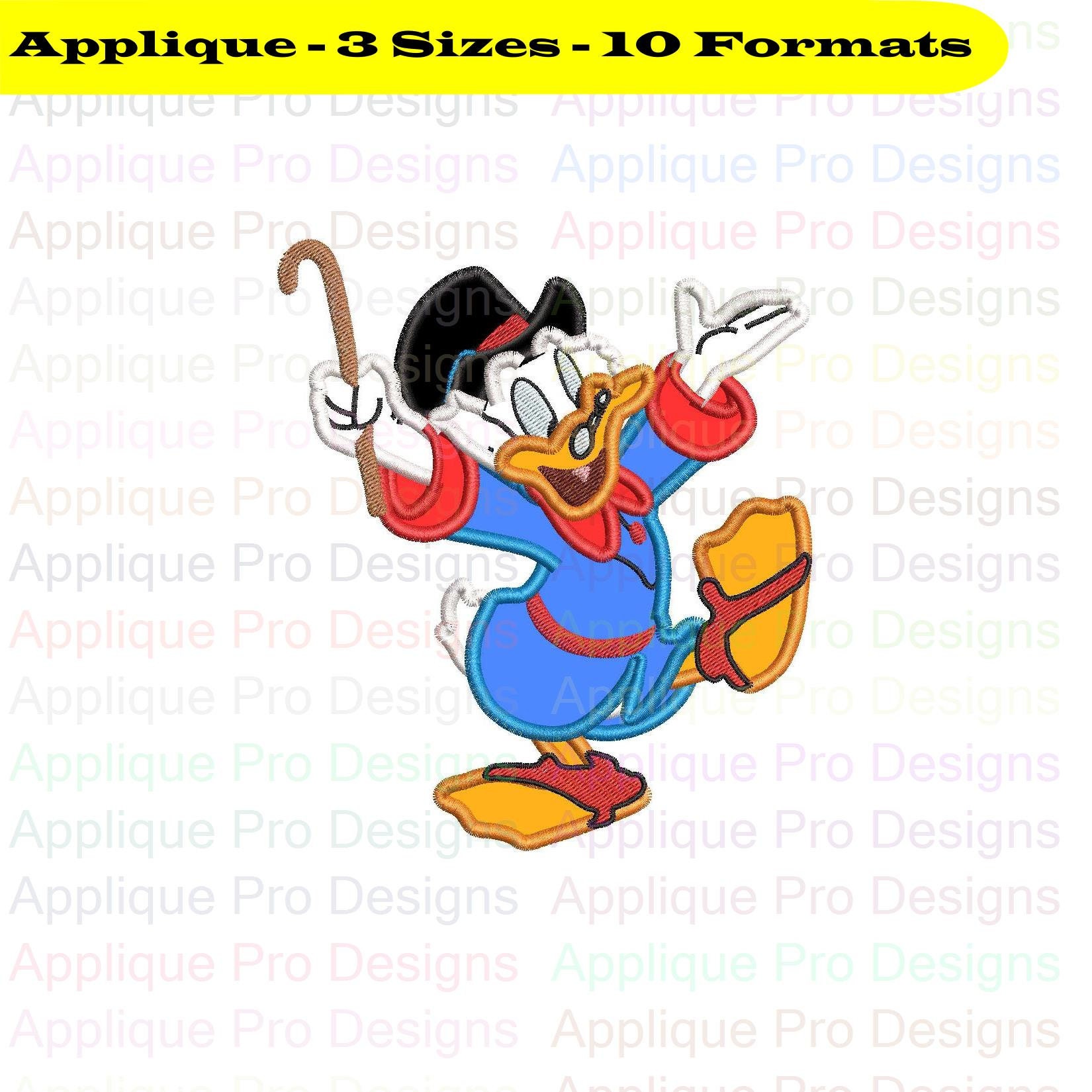 Scrooge Mcduck Very Happy Ducktales Applique Design 3 Sizes | Etsy