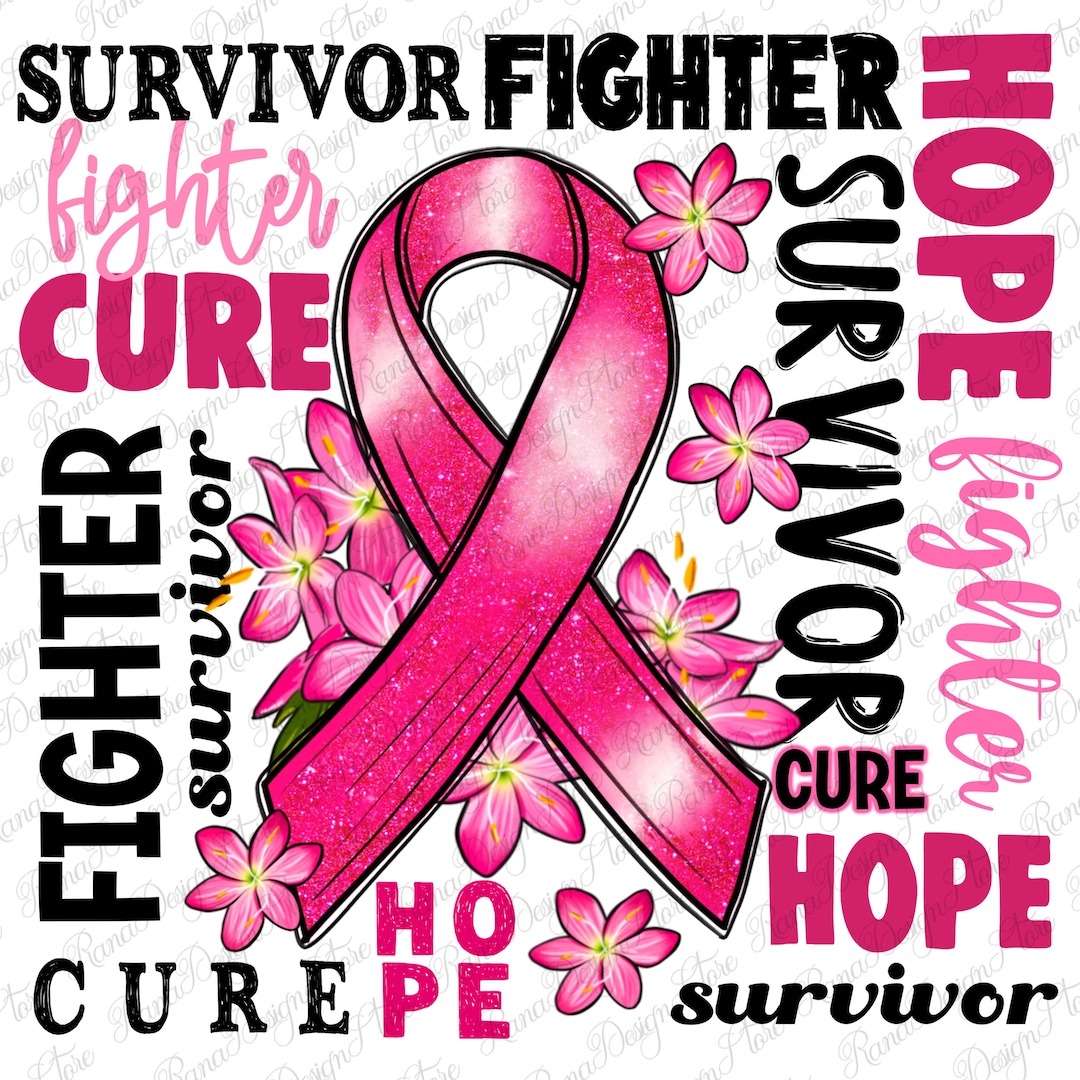 Survivor Breast Cancer Ribbon Png Sublimation Design Download, Cancer ...
