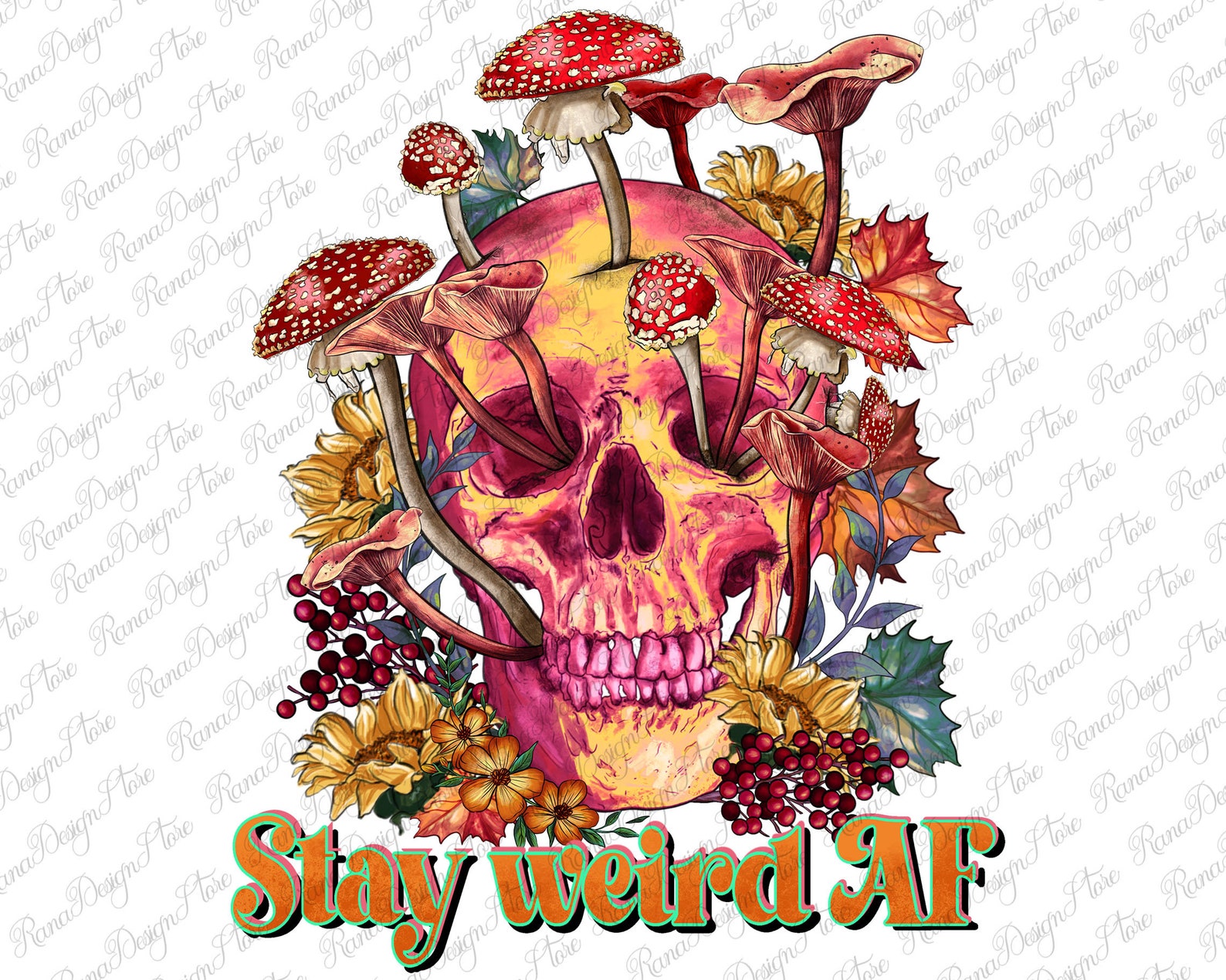 Stay Weird Af Png Sublimation Design Hand Drawn Skeleton Png - Etsy