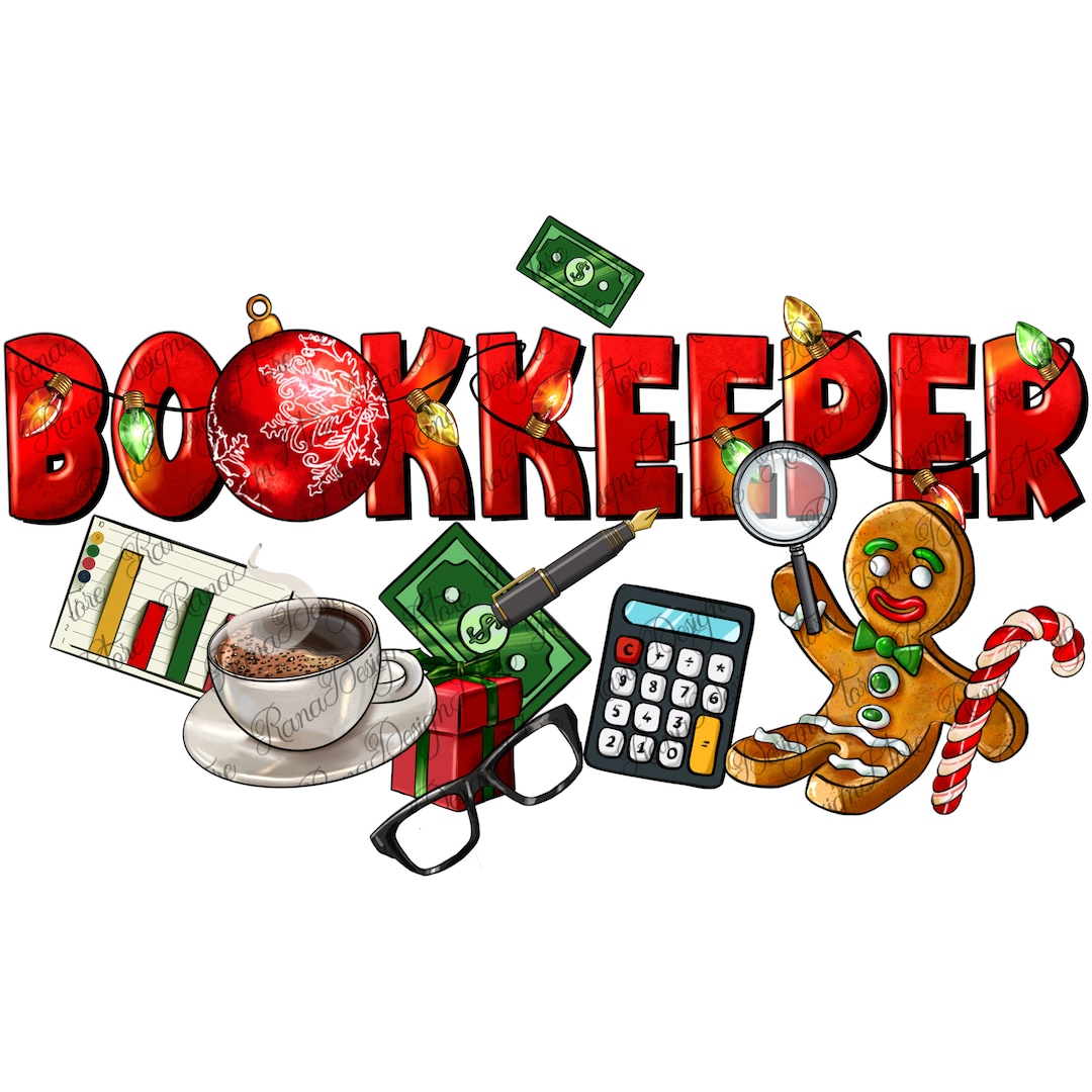 Christmas Bookkeeper Png Sublimation Design Download, Christmas Png ...