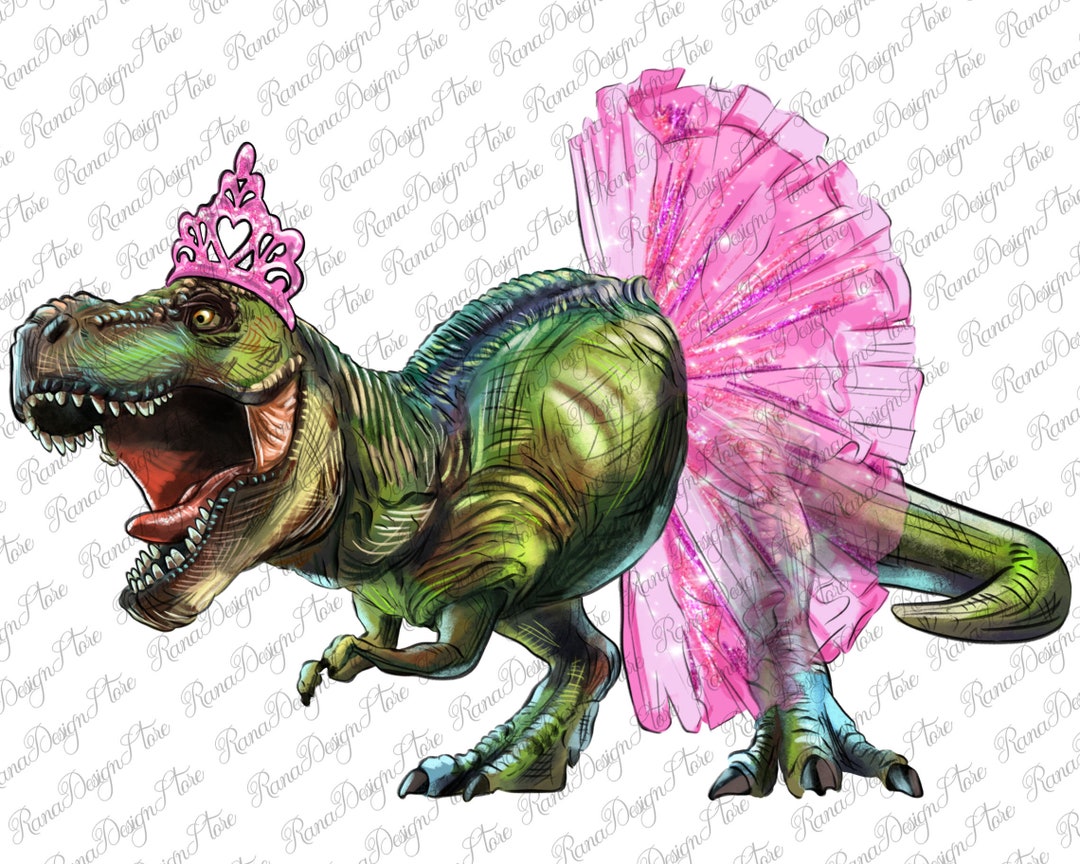 Balerina T-rex Dinosaur With Tutu Sublimation Design, T-rex Png, T-rex ...