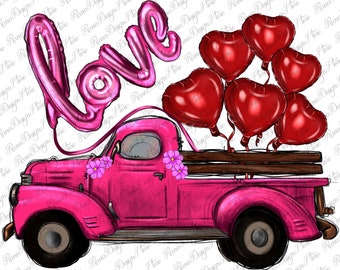 Loads of Love Valentine Truck Pngloads of Love Sublimation - Etsy