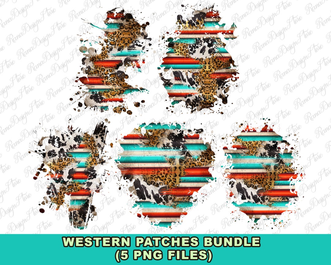 Western Patches Png Sublimation Design Bundle, Patches Bundle Png ...