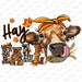 Hay Fall Heifer Png Sublimation Design Download, Hello Fall Png, Autumn ...