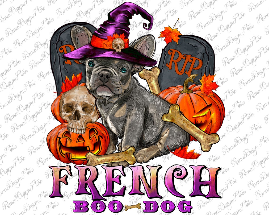 French Boo Dog Png Sublimation Design French Bulldog Png - Etsy
