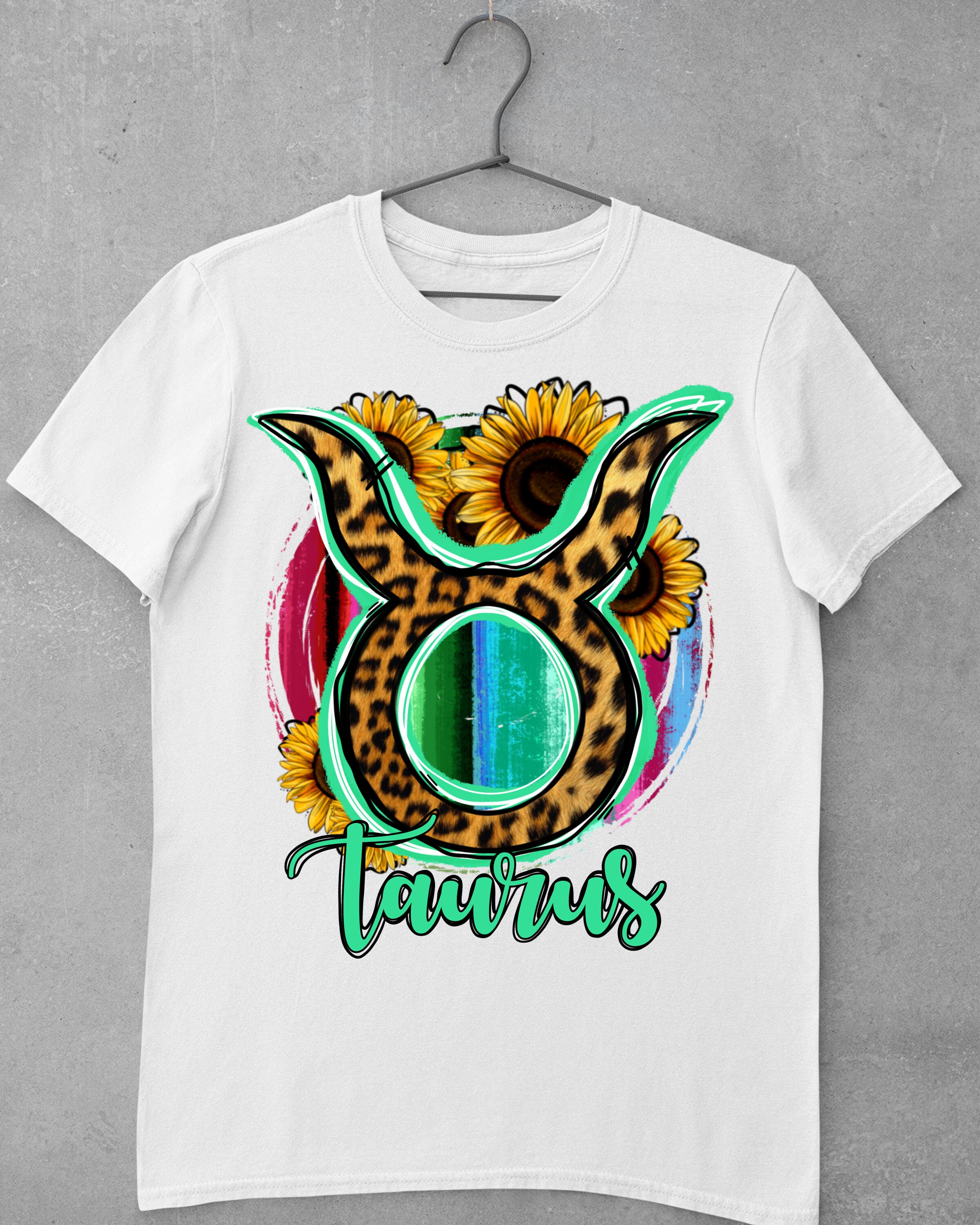 Taurus Zodiac Sign Sublimation Design, Taurus Png, Leopard Taurus ...