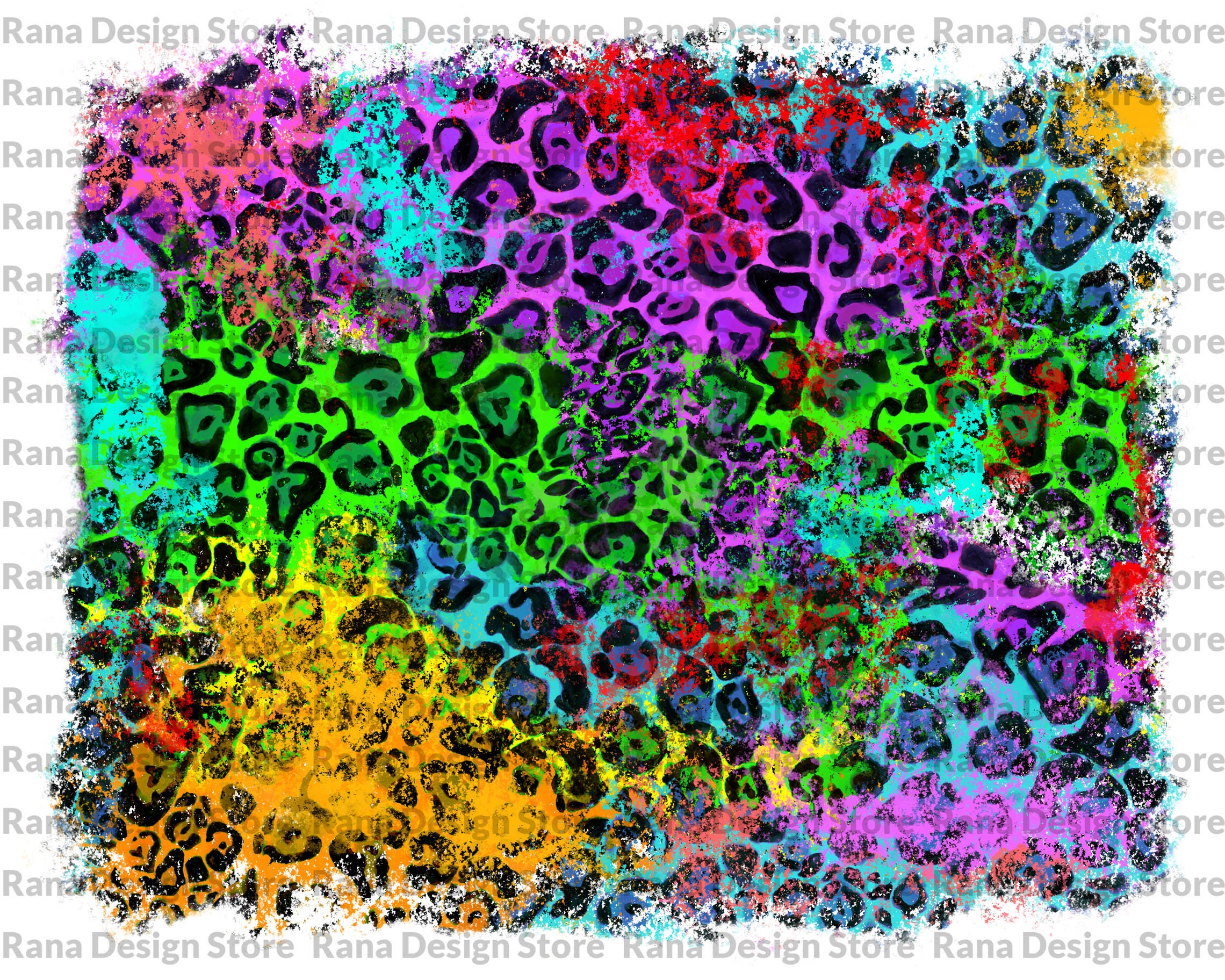 Colorful Leopard Background Cheetah Animal Print Digital - Etsy UK