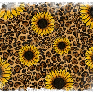 Leopard Sunflowers Background, Sunflower Png, Western Background ...