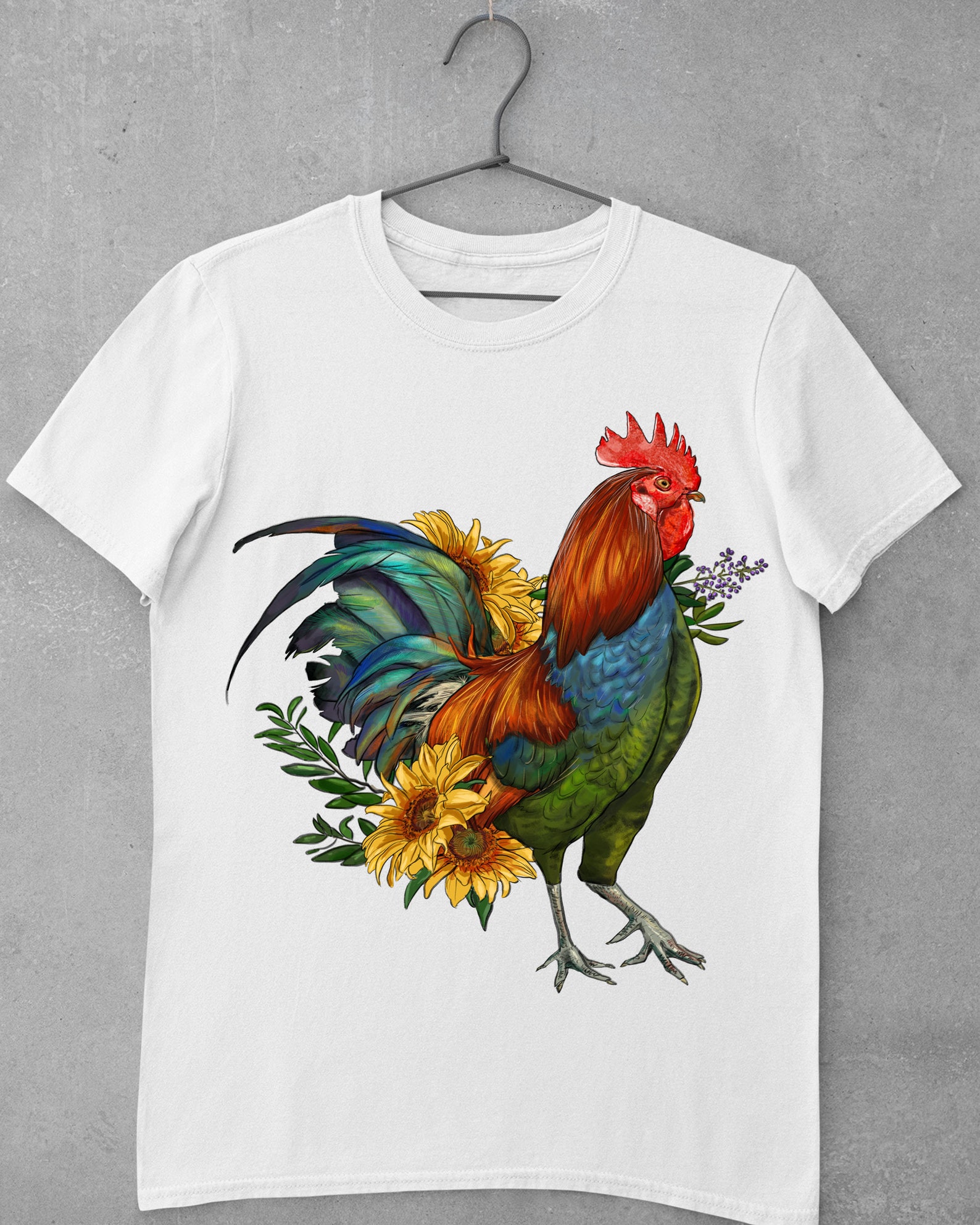 Rooster With Sunflowers Png Sublimation Design Rooster Png - Etsy