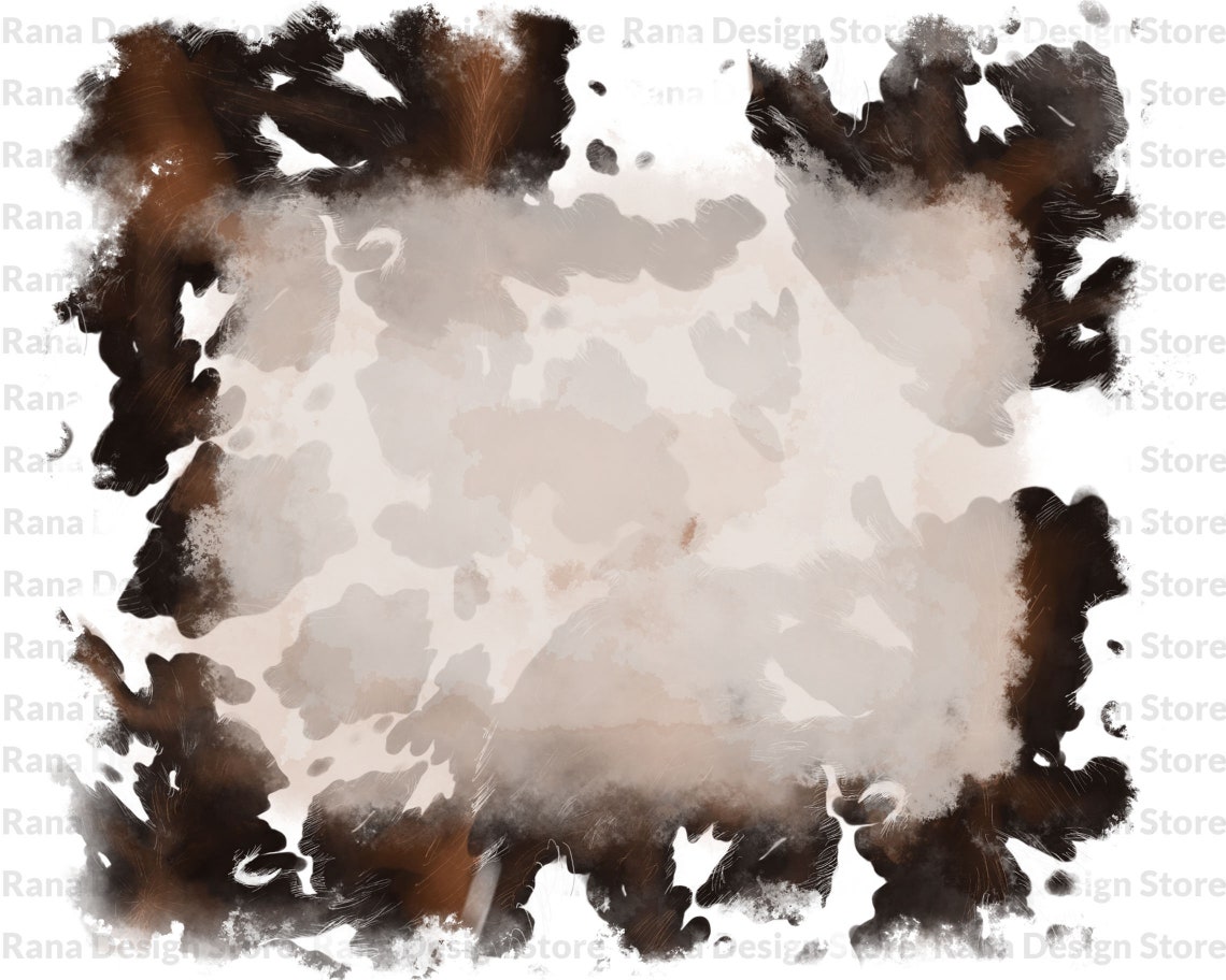 Cowhide Backgrounds Frames Bundle Png Cowhide Png Digital - Etsy