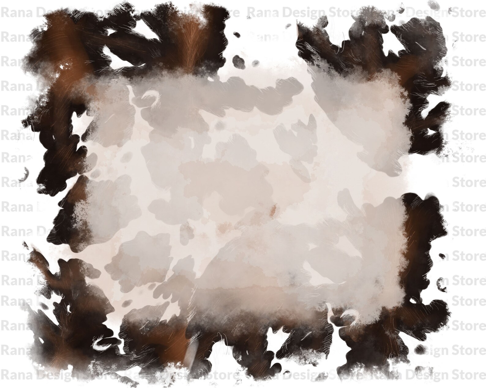 Cowhide Backgrounds Frames Bundle Png Cowhide Png Digital - Etsy