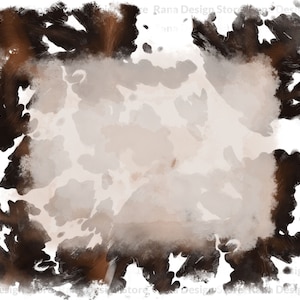 Cowhide Backgrounds Frames Bundle Png, Cowhide Png, Digital Download ...