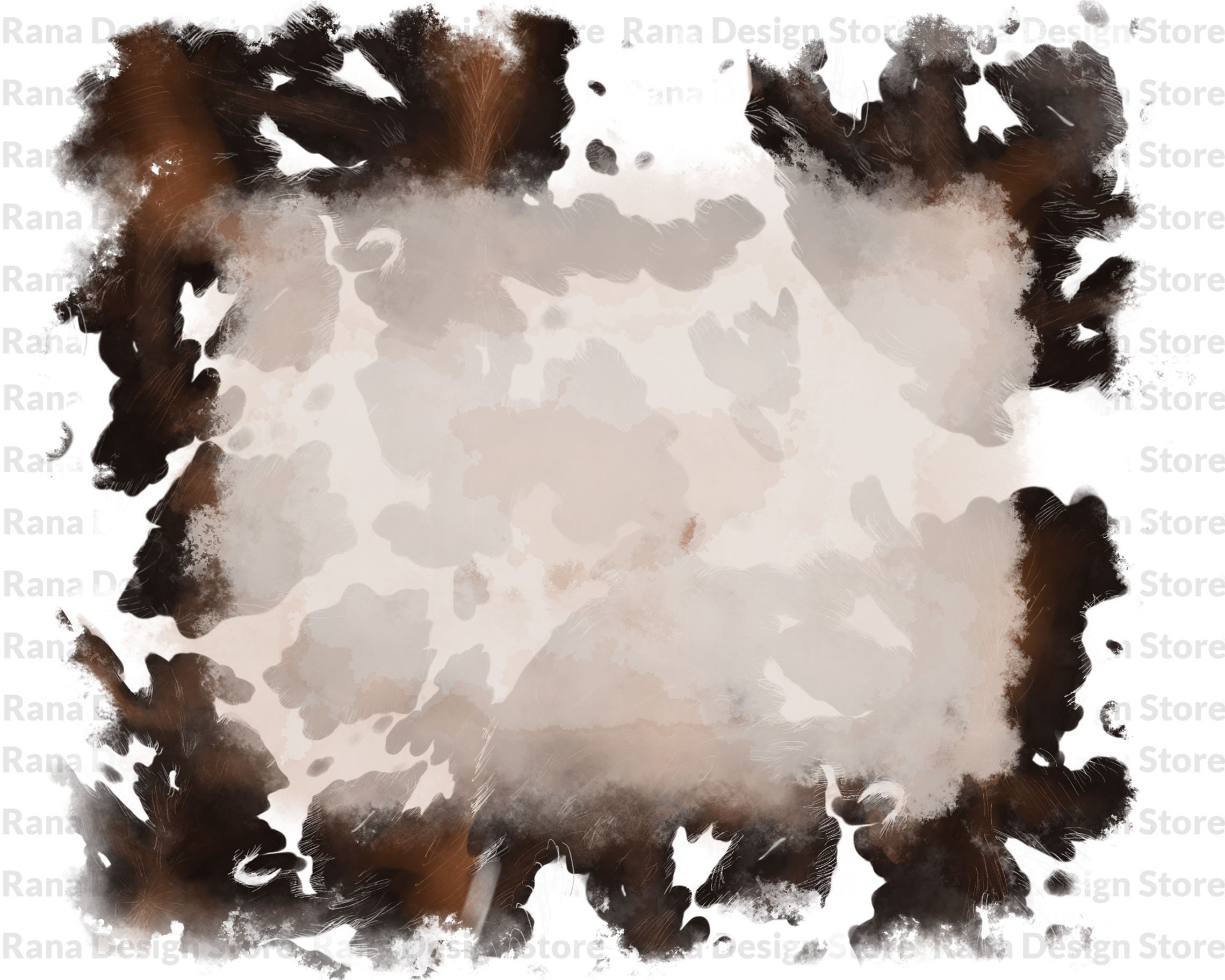 Cowhide Backgrounds Frames Bundle Png Cowhide Png Digital - Etsy