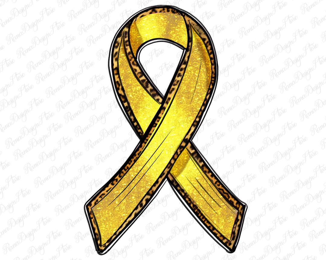 Gold Cancer Ribbon Png Sublimation Design Download, Cancer Awareness ...
