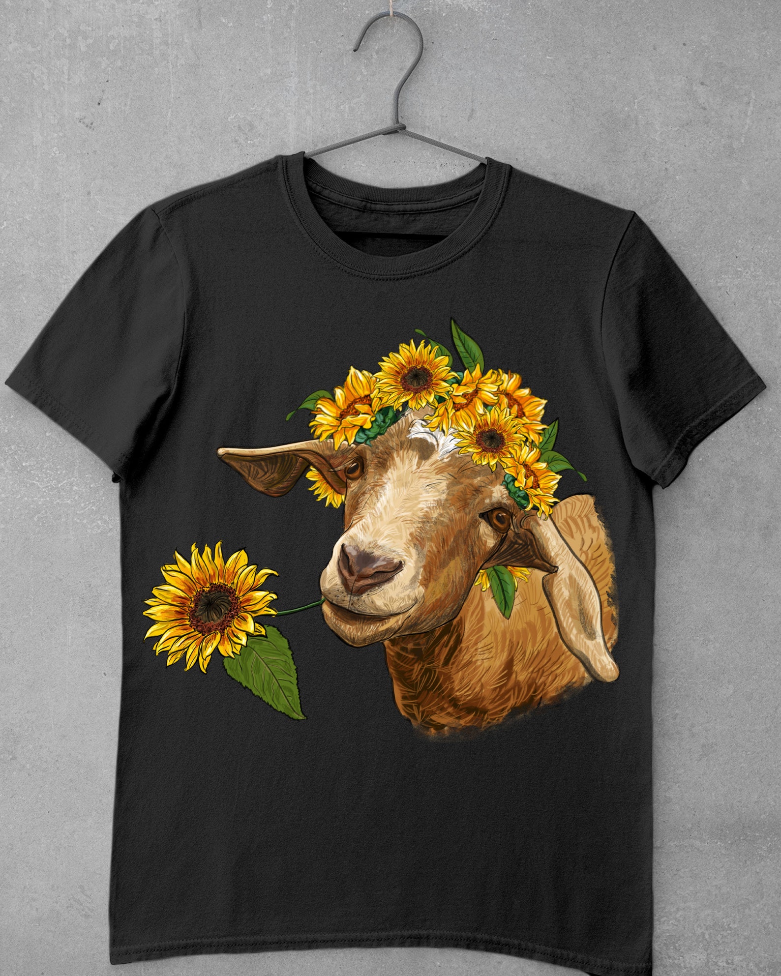 Goat With Sunflower Png Sublimation Designgoat Png Sunflower - Etsy