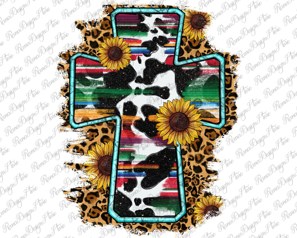Western Cross Png Sublimation Design Cross Pngserape Png - Etsy
