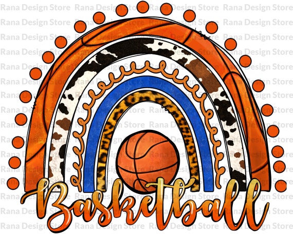 Basketball Rainbow PNG Design Basketball Pngsport - Etsy