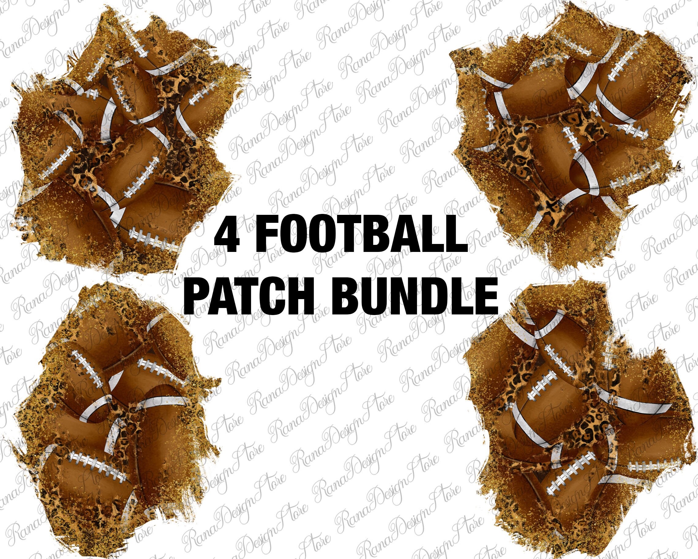 Leopard Football Patch Bundle Png Design Football Patch Png - Etsy