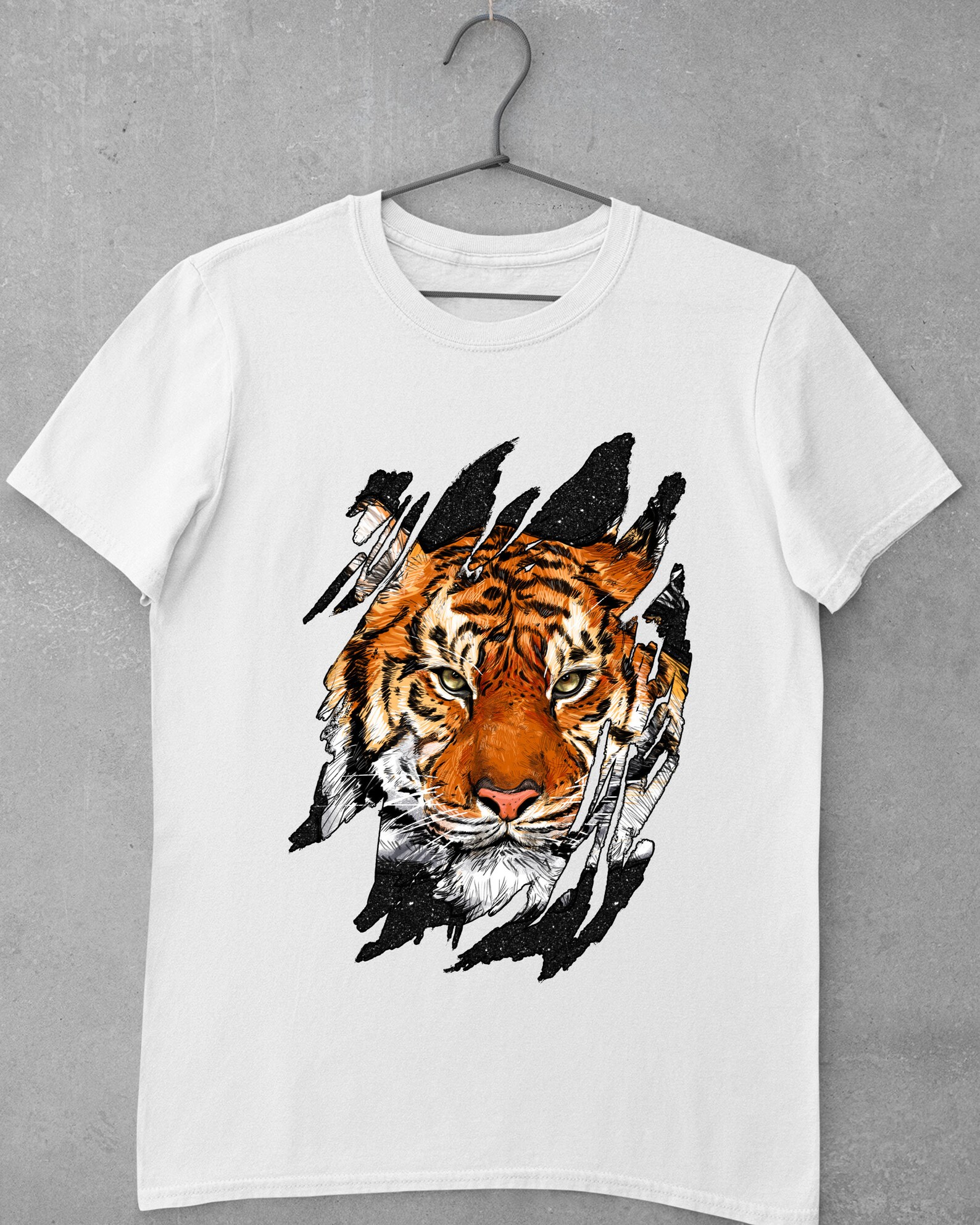 Tiger Face Scratch Png Sublimation Design,tiger Png, Tiger Face Png ...