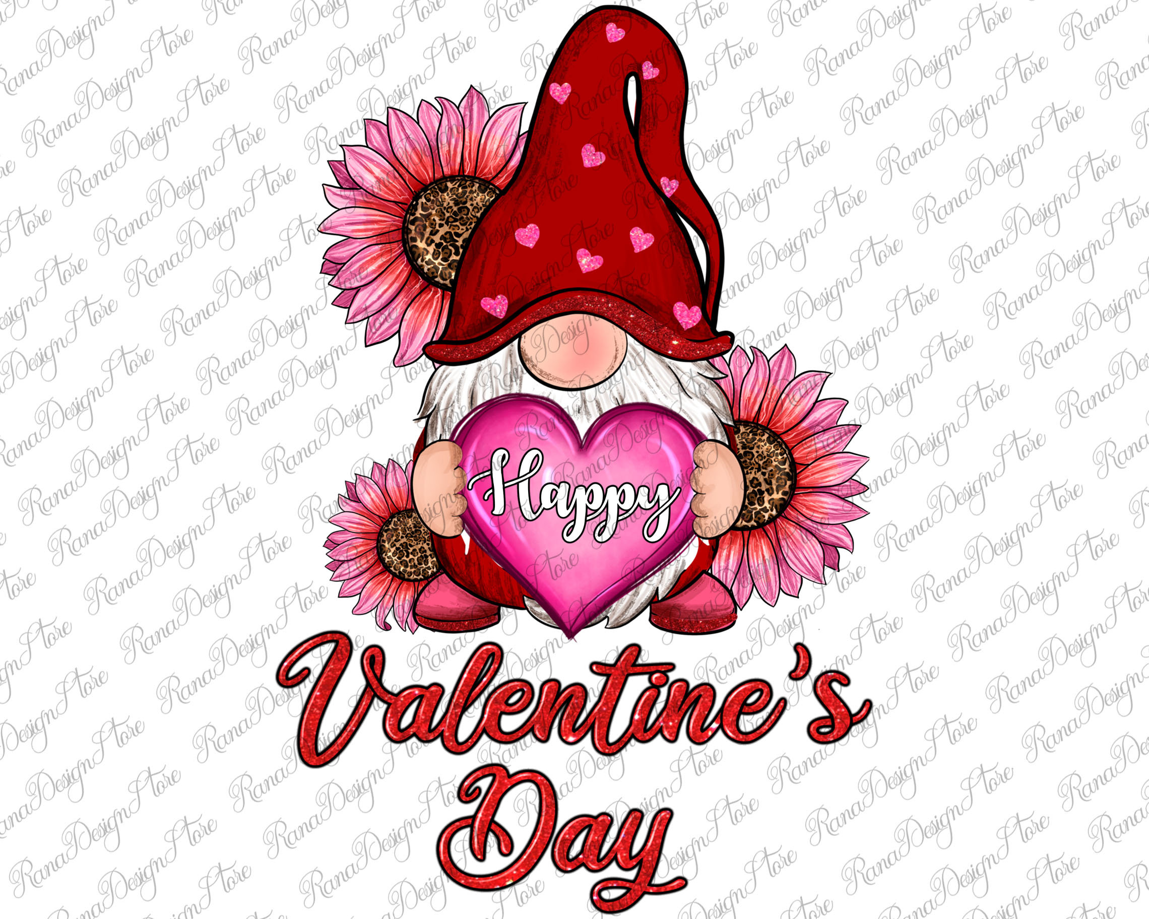 Valentines Gnomes Images Valentine Gnome Address Stamp Printable Happy ...