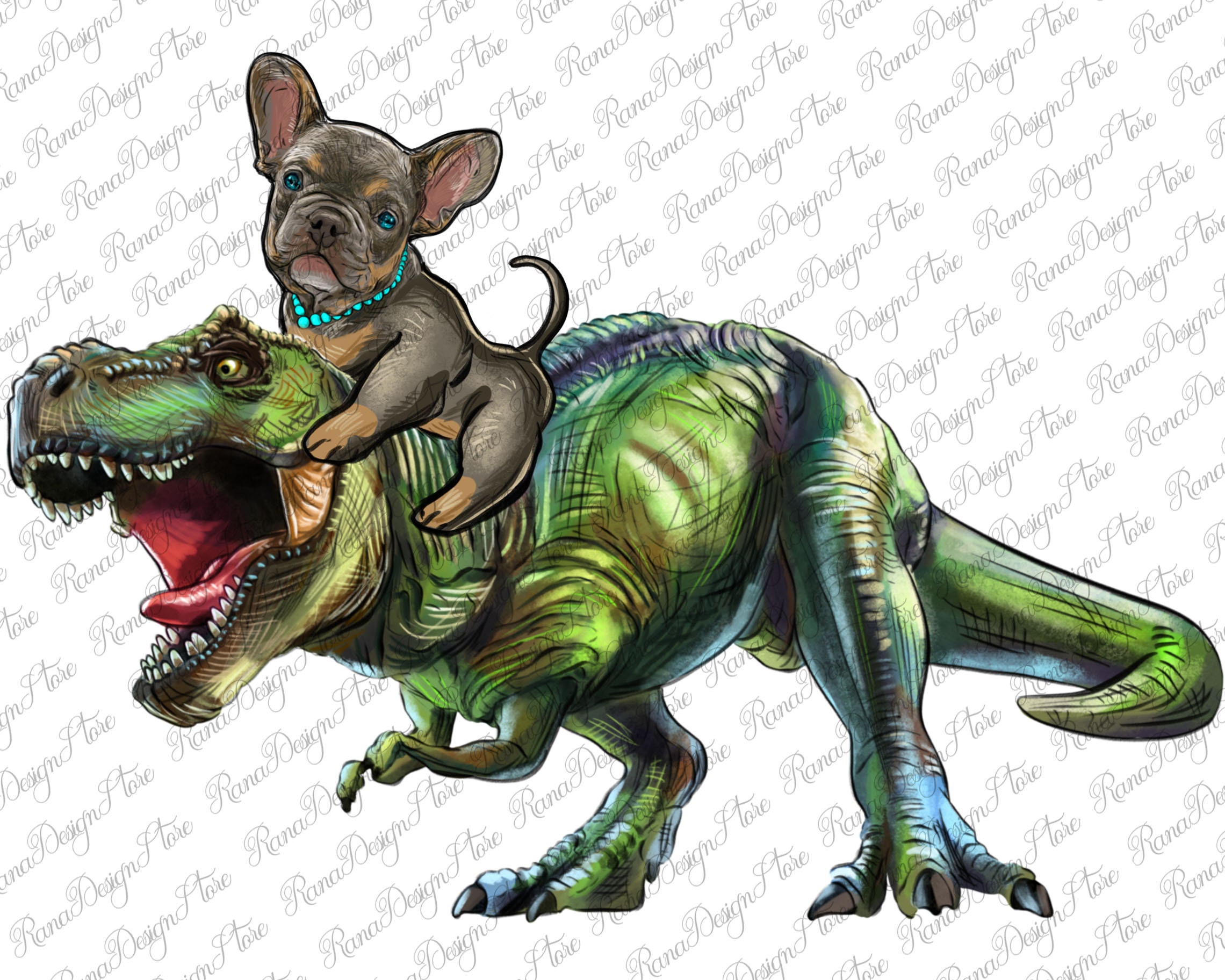 Dogs Riding T-rex 8 Png Bundle Sublimation Designwestern | Etsy