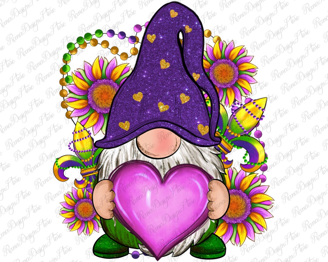 Mardi Gras Gnome Png Sublimation Design Download, Happy Mardi Gras Png ...