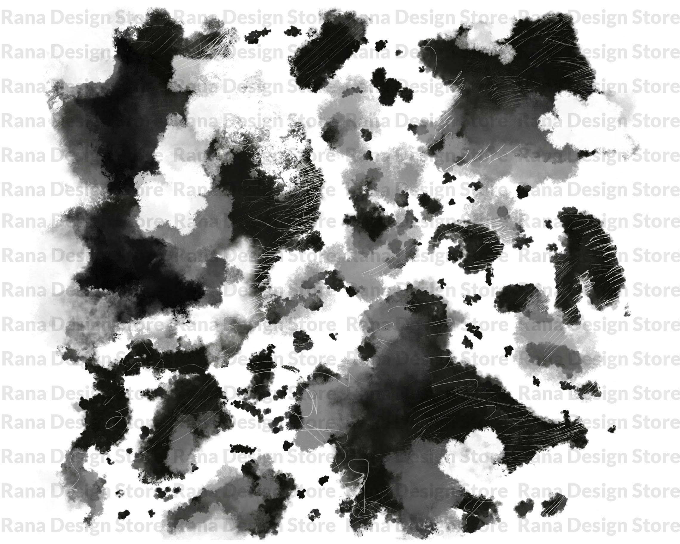 Black and White Cowhide Background Png Cowhide Png Digital - Etsy UK