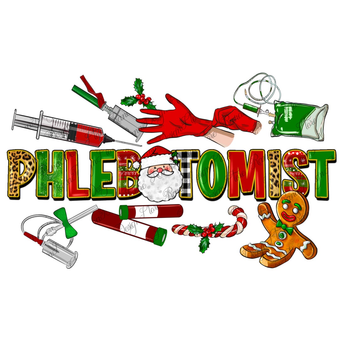 Christmas Phlebotomist Png Sublimation Design Download, Christmas Png ...
