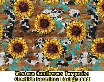 Sunflower Pattern Background Png Sublimation Design Western - Etsy