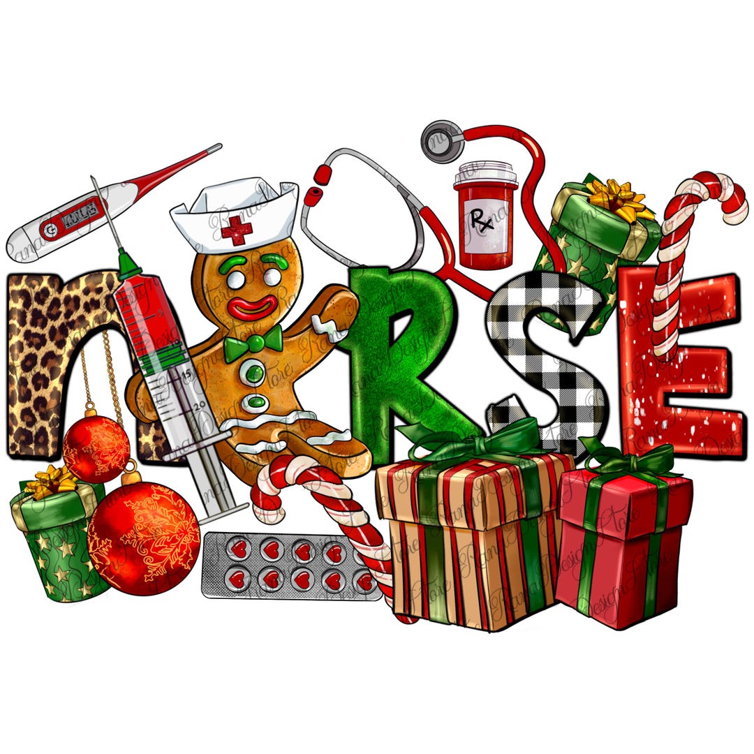 Christmas Nurse Png Sublimation Design Download, Christmas Png, Merry ...