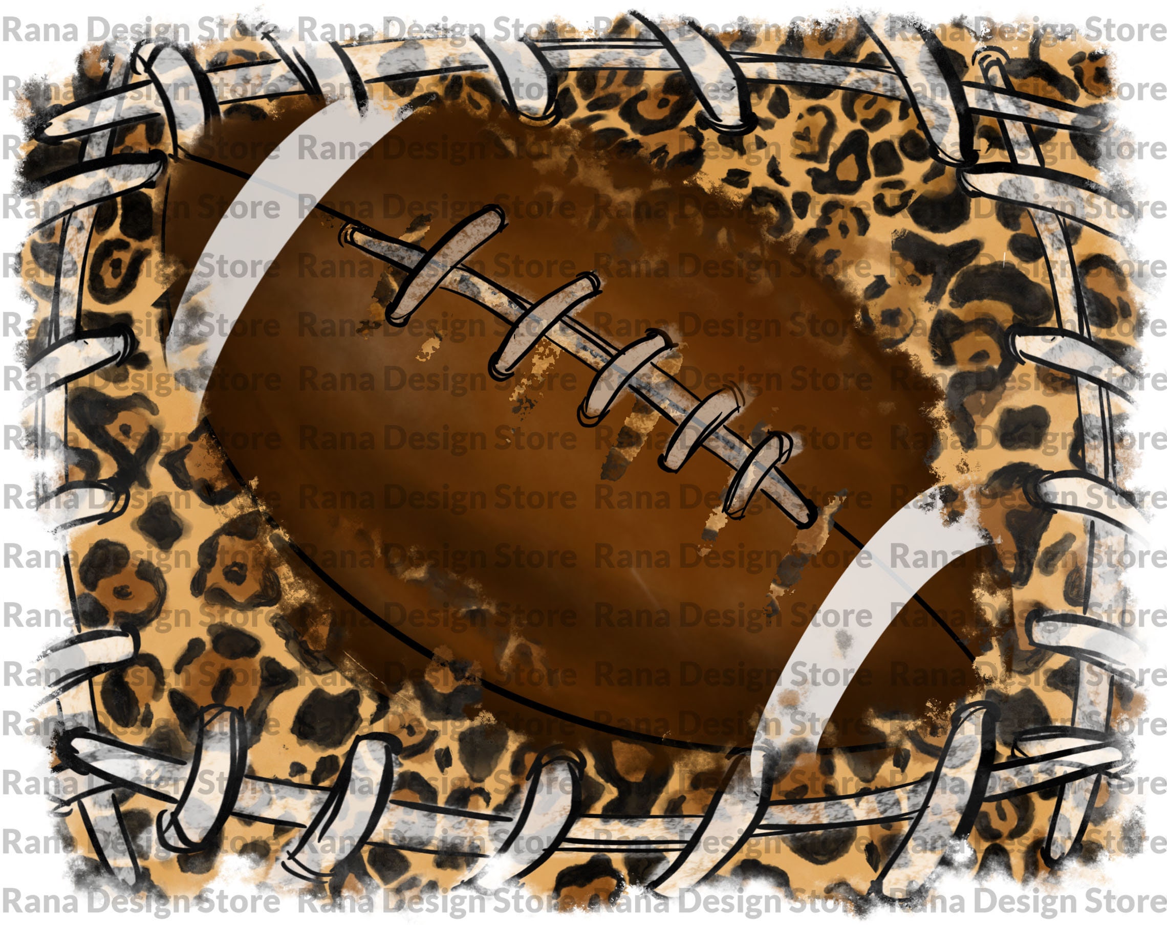 Football Leopard PNG Design Football Png Football - Etsy